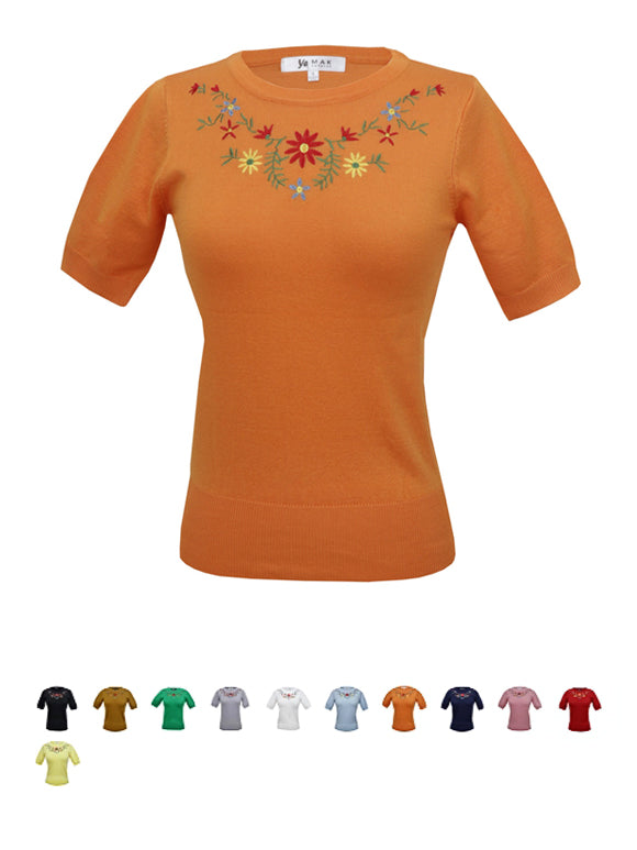 Women Vintage Embroidered Sweaters | YeMak Sweater